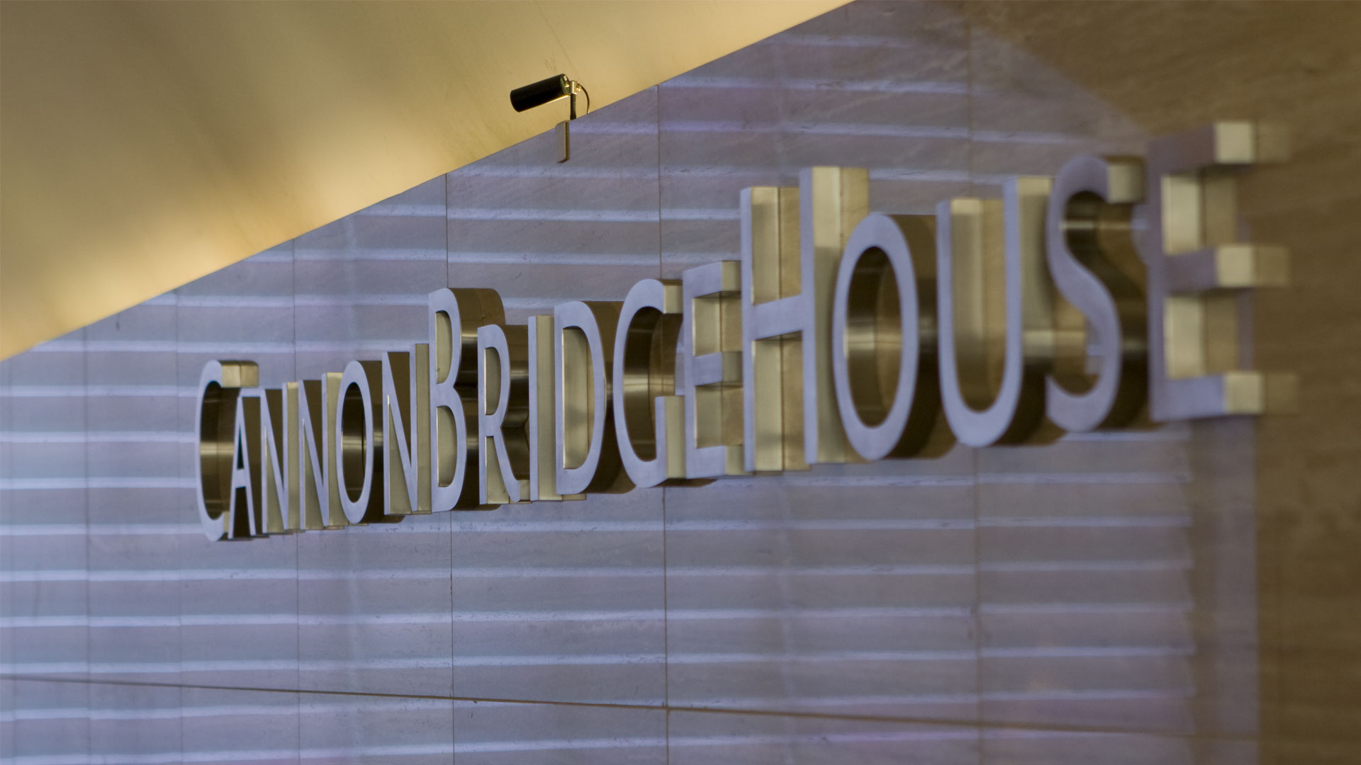 Cannon Bridge House Signage | Thomas Manss & Company