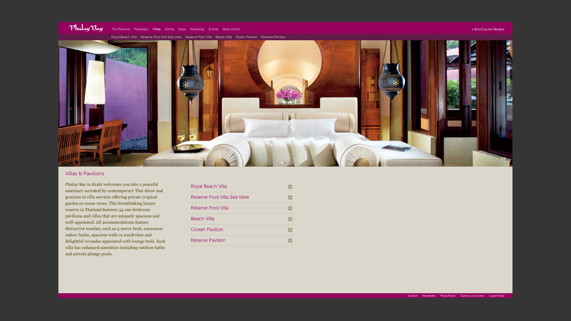 Ritz-Carlton Reserve Phulay Bay Website | Thomas Manss & Company